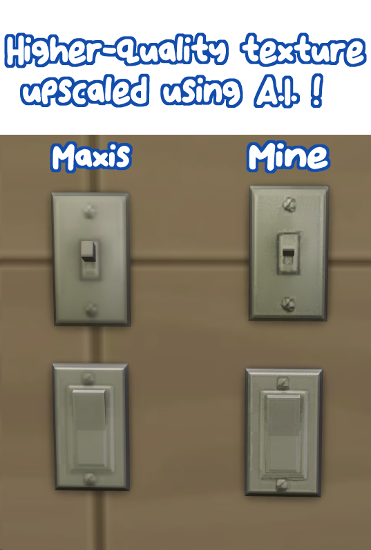 Mod The Sims - Lightswitches Recolored & Made Functional!