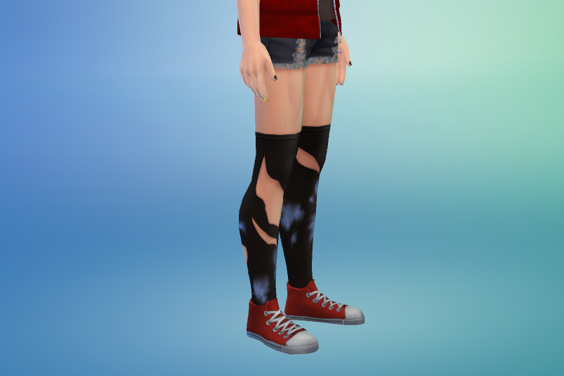 Mod The Sims - red recolour of the socks from spooky stuff