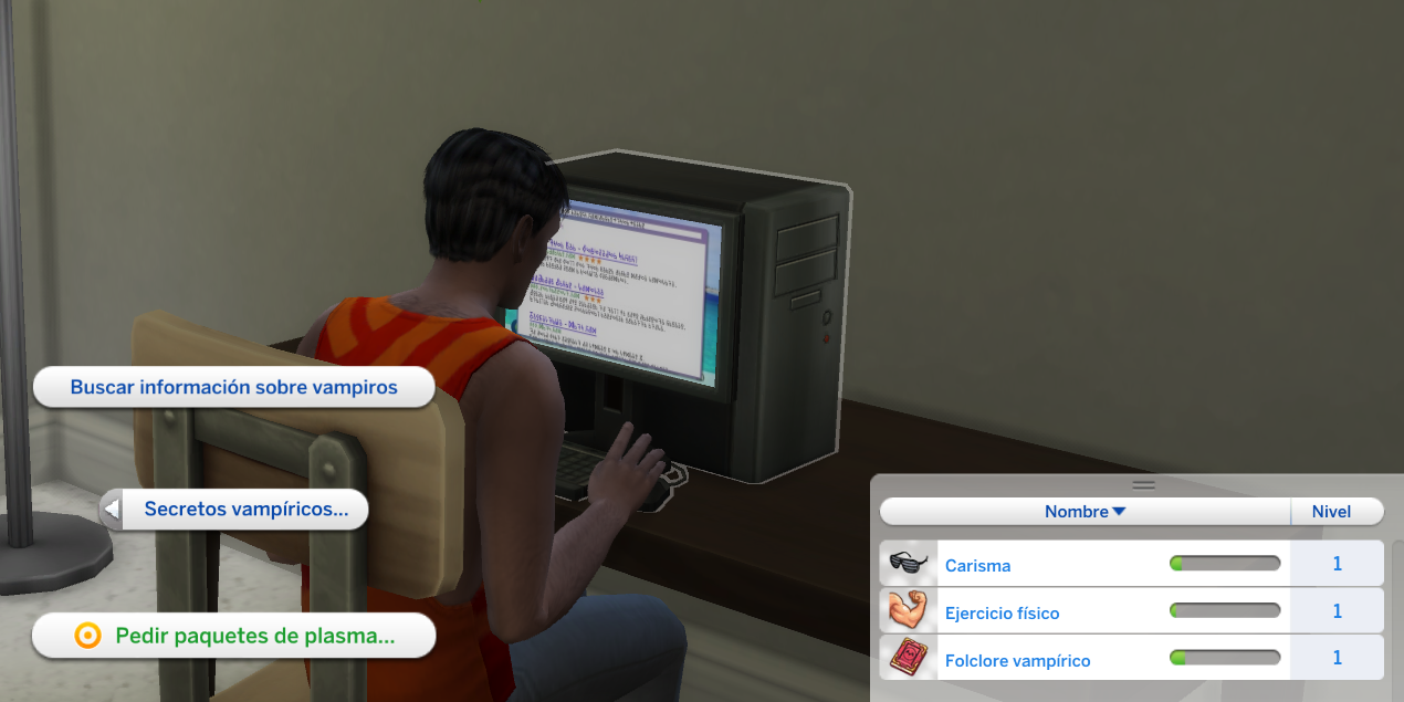 Mod The Sims - Buy Plasma Packs at level 1 Vampire Lore skill