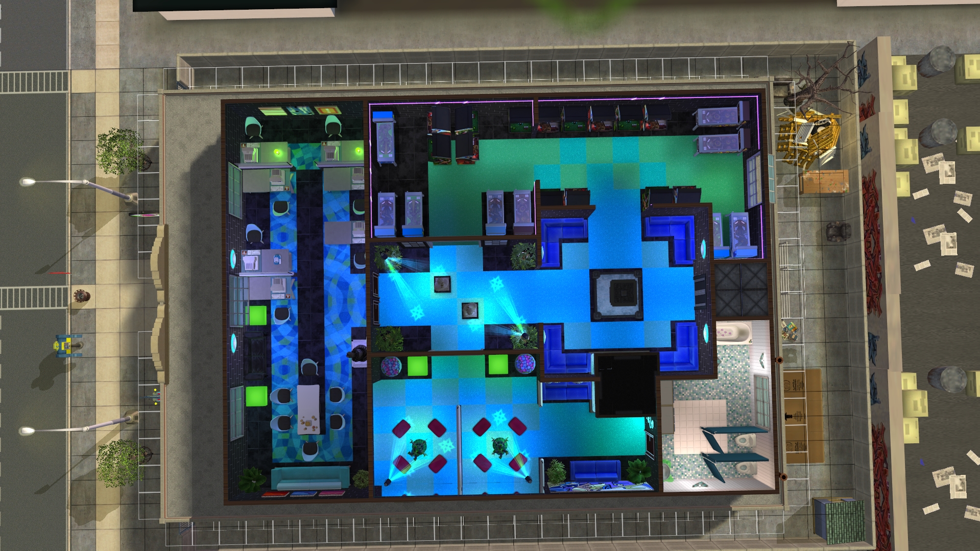 Mod The Sims - Hotline Sims (Sims 2 Community Lot)