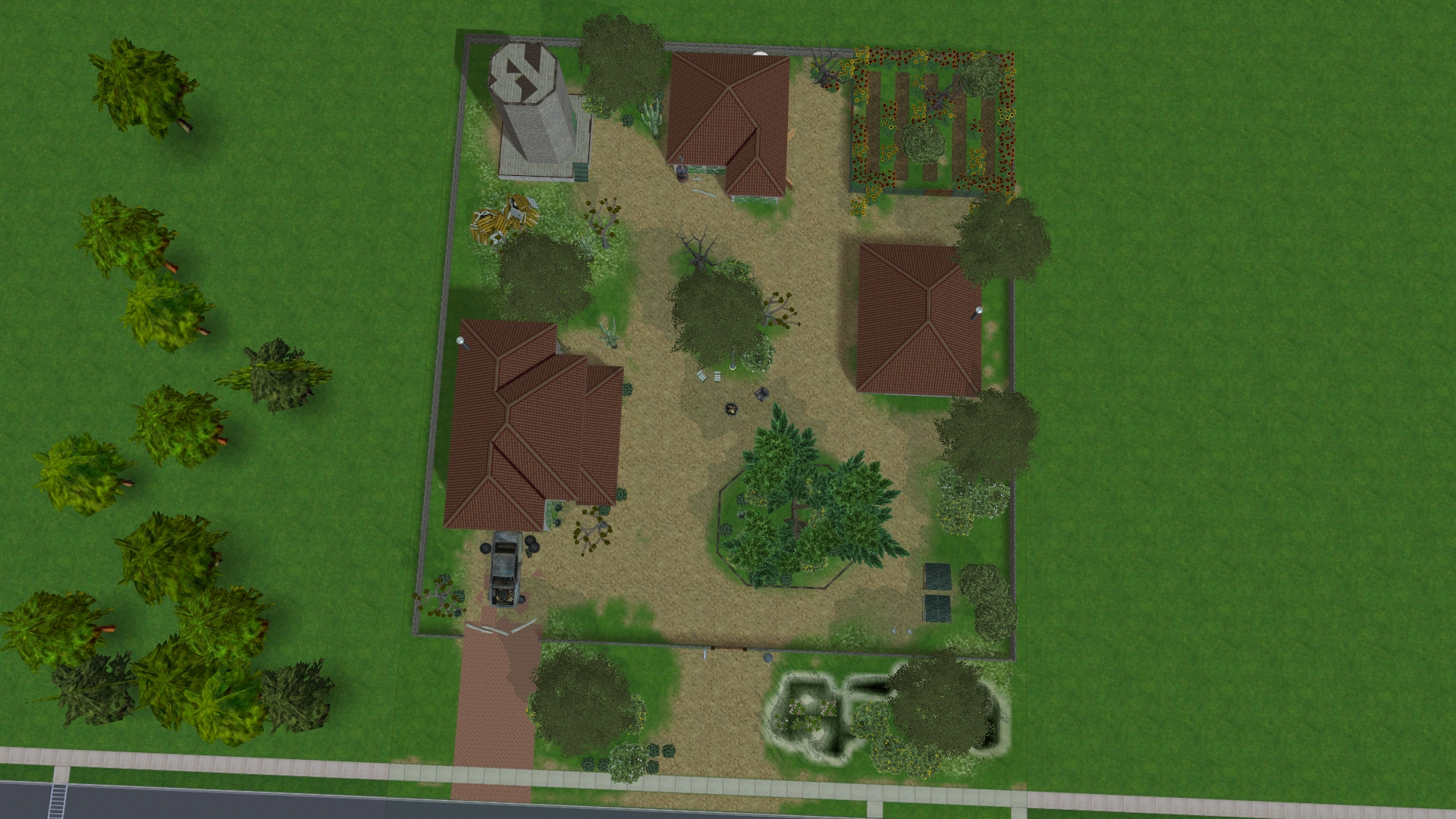 Mod The Sims - Old Silo Farm (Sims 2 Residential Lot)