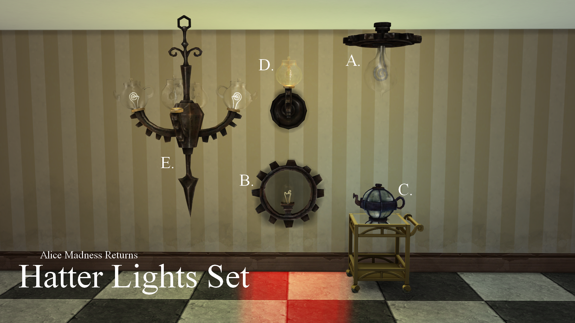 Mod The Sims - Hatter Lights Set | Alice Madness Returns Conversion