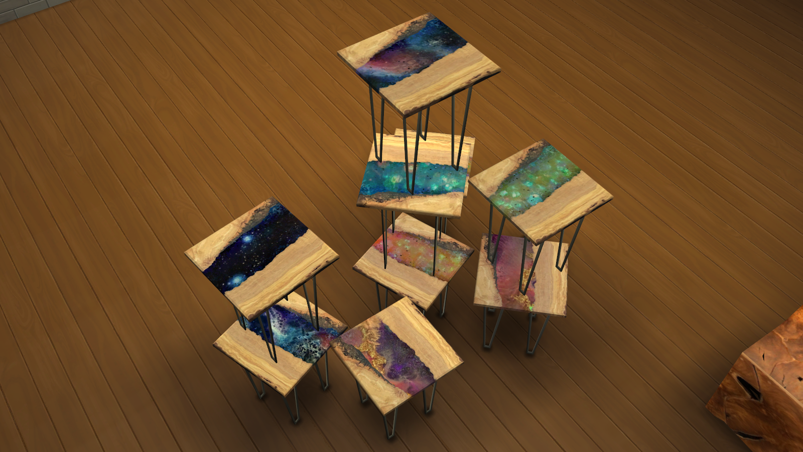 Mod The Sims - Epoxy Resin & Wood End Table