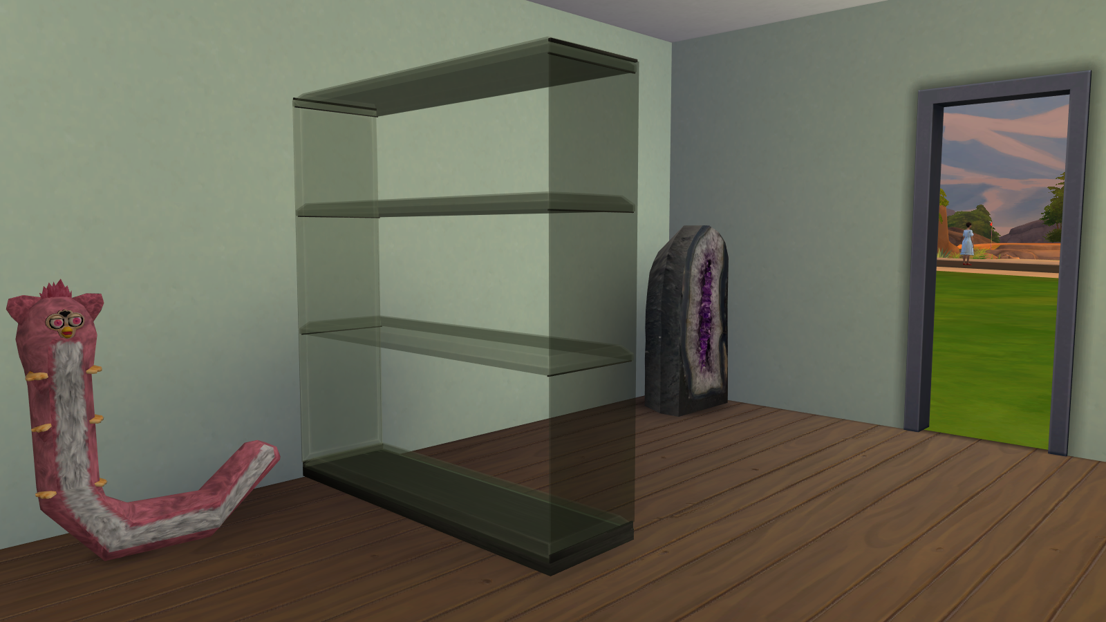 Mod The Sims - Glass Display Shelves - with 49 display slots