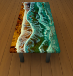 Mod The Sims - 3 Coffee Tables - Epoxy Resin & Wood