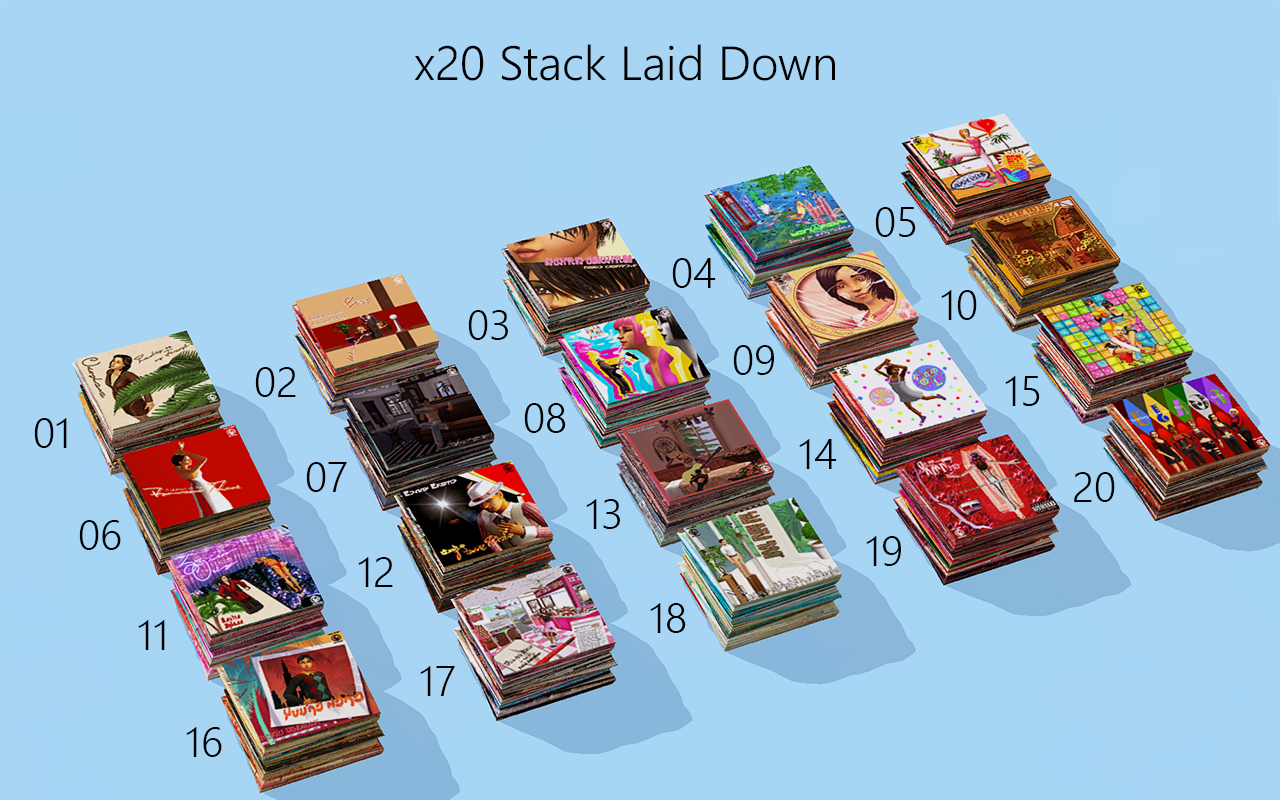 Mod The Sims - Simsic Records 1~20 (ver. m0xxa) Vinyl Records Recolours