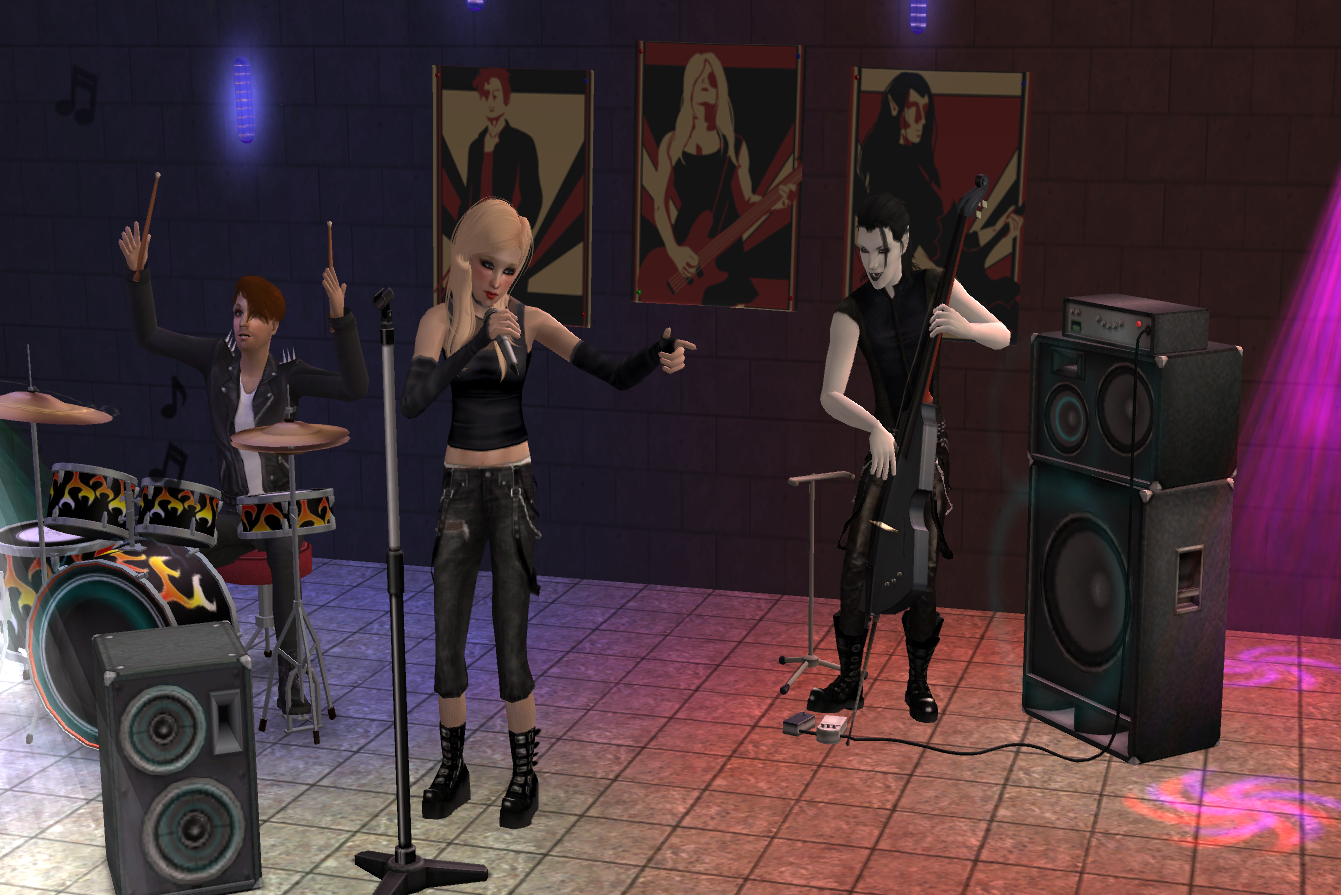 Mod The Sims - Goth Rock Musicans Poster