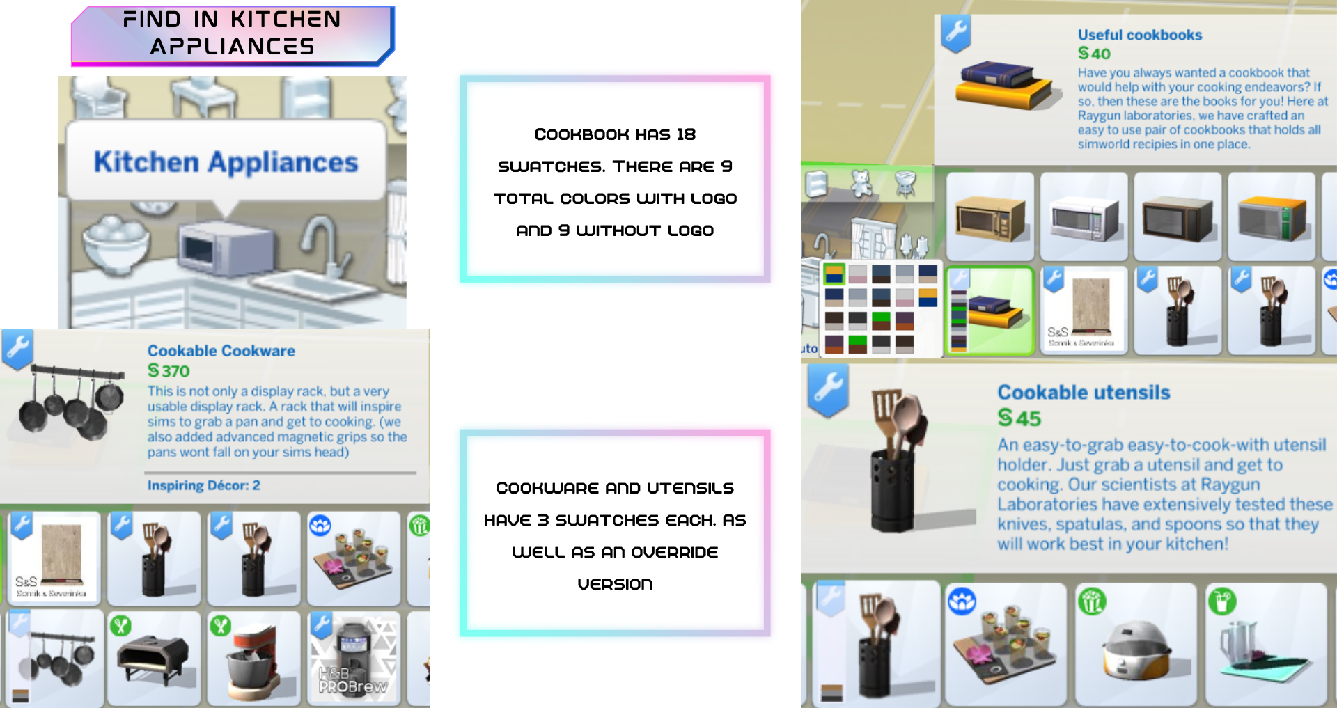 Mod The Sims - Functional kitchen appliances