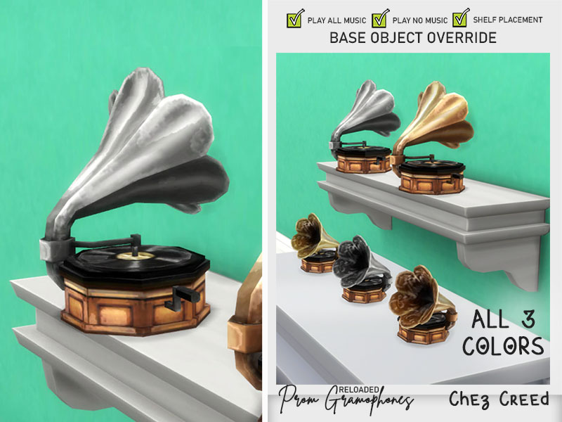 Mod The Sims - Chez Creed - Prom Gramophone Reloaded (Game Object ...