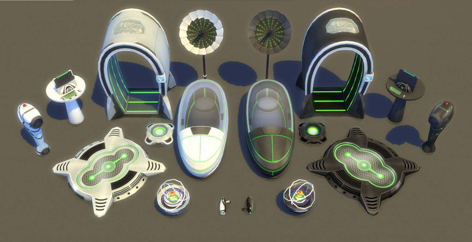 Mod The Sims - Alien sleeping pods to match all the alien things.