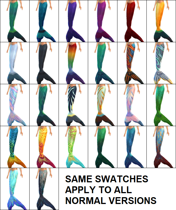 Mod The Sims - Three more mermaid tails UPDATE