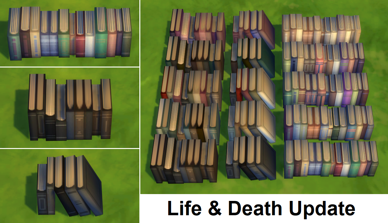 Mod The Sims - Books freed from bookshelves (Life & Death Update)