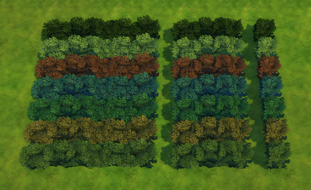 Mod The Sims - Debug hedge resized and recolord (Merged file now avaible)