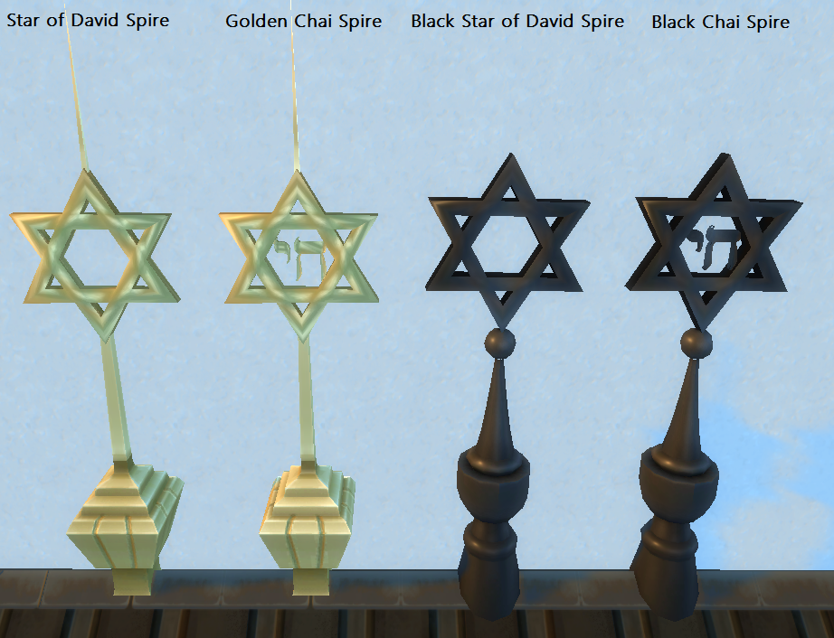 Mod The Sims - Jewish Roof Decor