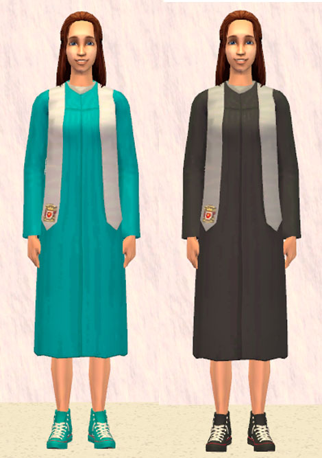 Mod The Sims - KatieBrett2's Graduation Robe Recolor