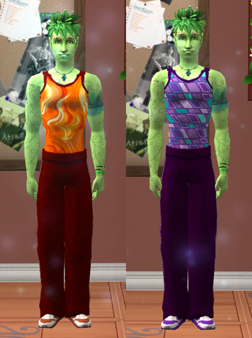 Mod The Sims - Blue Heaven Sims' Midnight Workout LBB Outfit Recolor