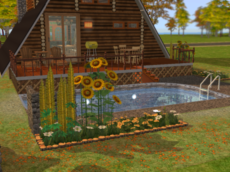 Mod The Sims - "Fallen Flora" A-Frame Cabin