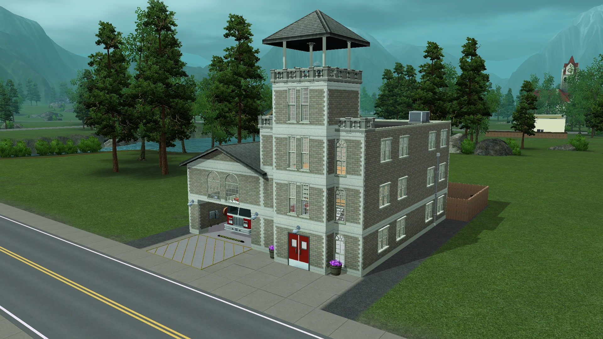 Mod The Sims - Moonlight Falls Fire Authority - Fire Station for ...