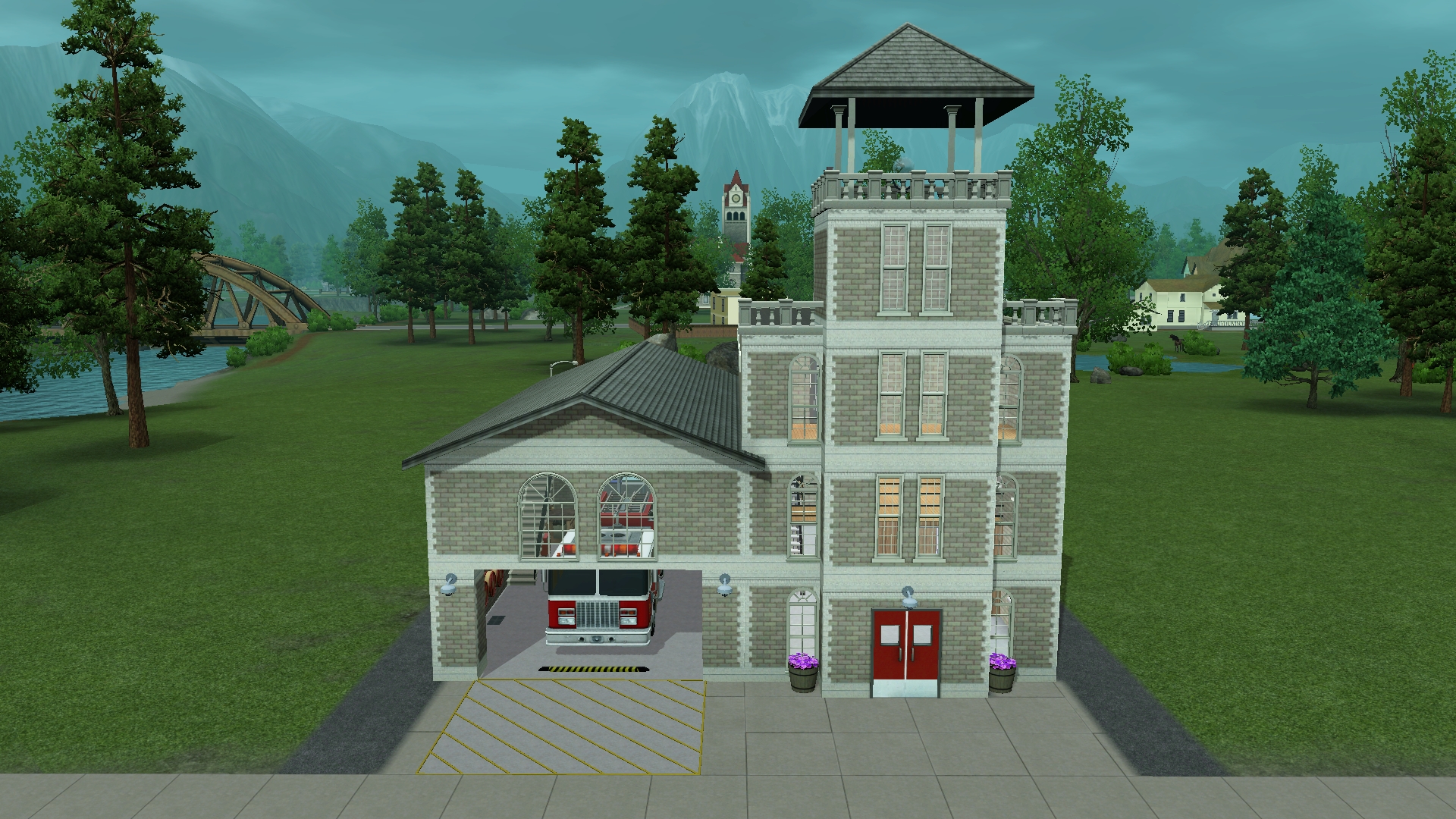 Mod The Sims - Moonlight Falls Fire Authority - Fire Station for ...