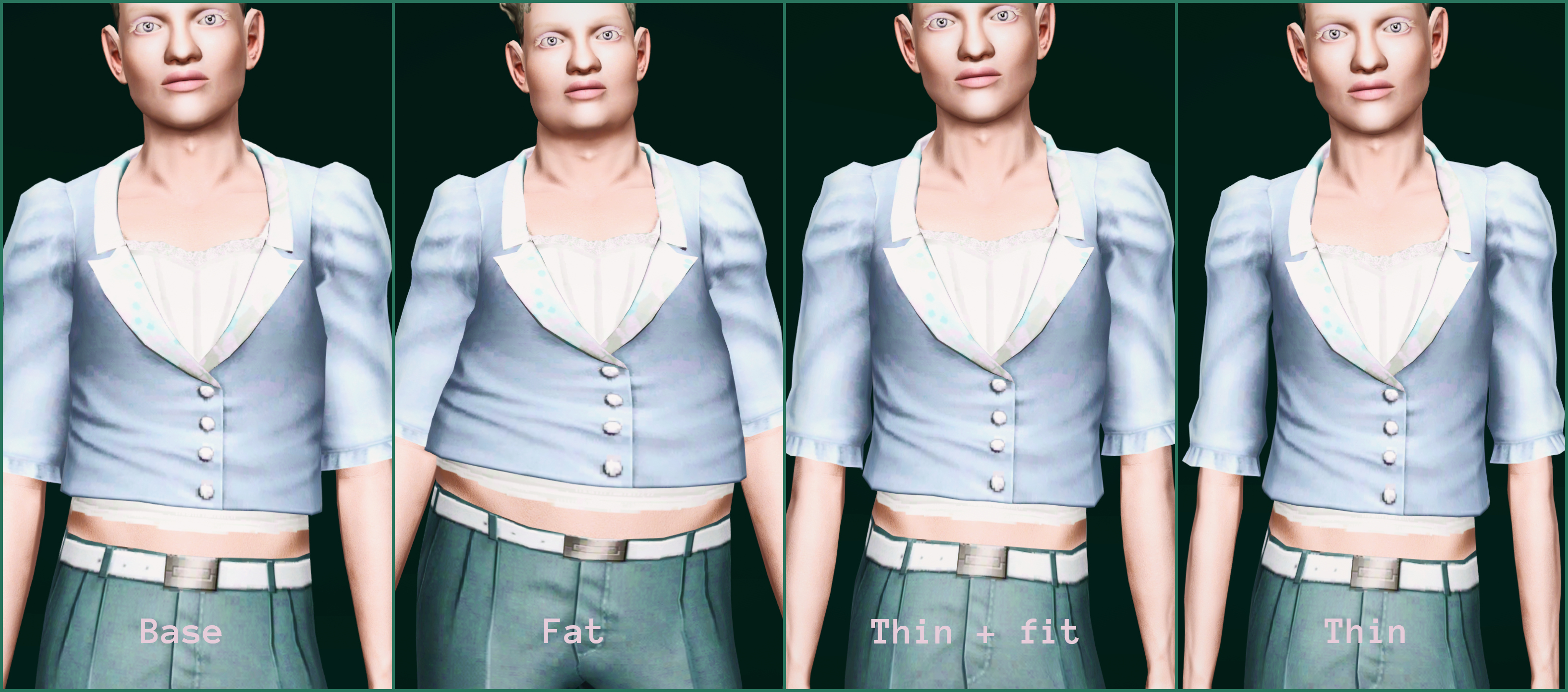 Mod The Sims - Supernatural Bustier Jacket for male frame sims