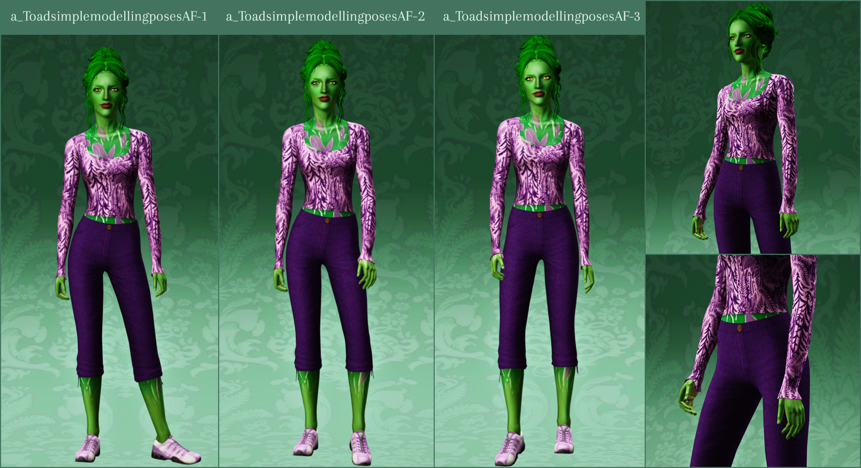 Mod The Sims - Simple modelling poses part 1 - AF version