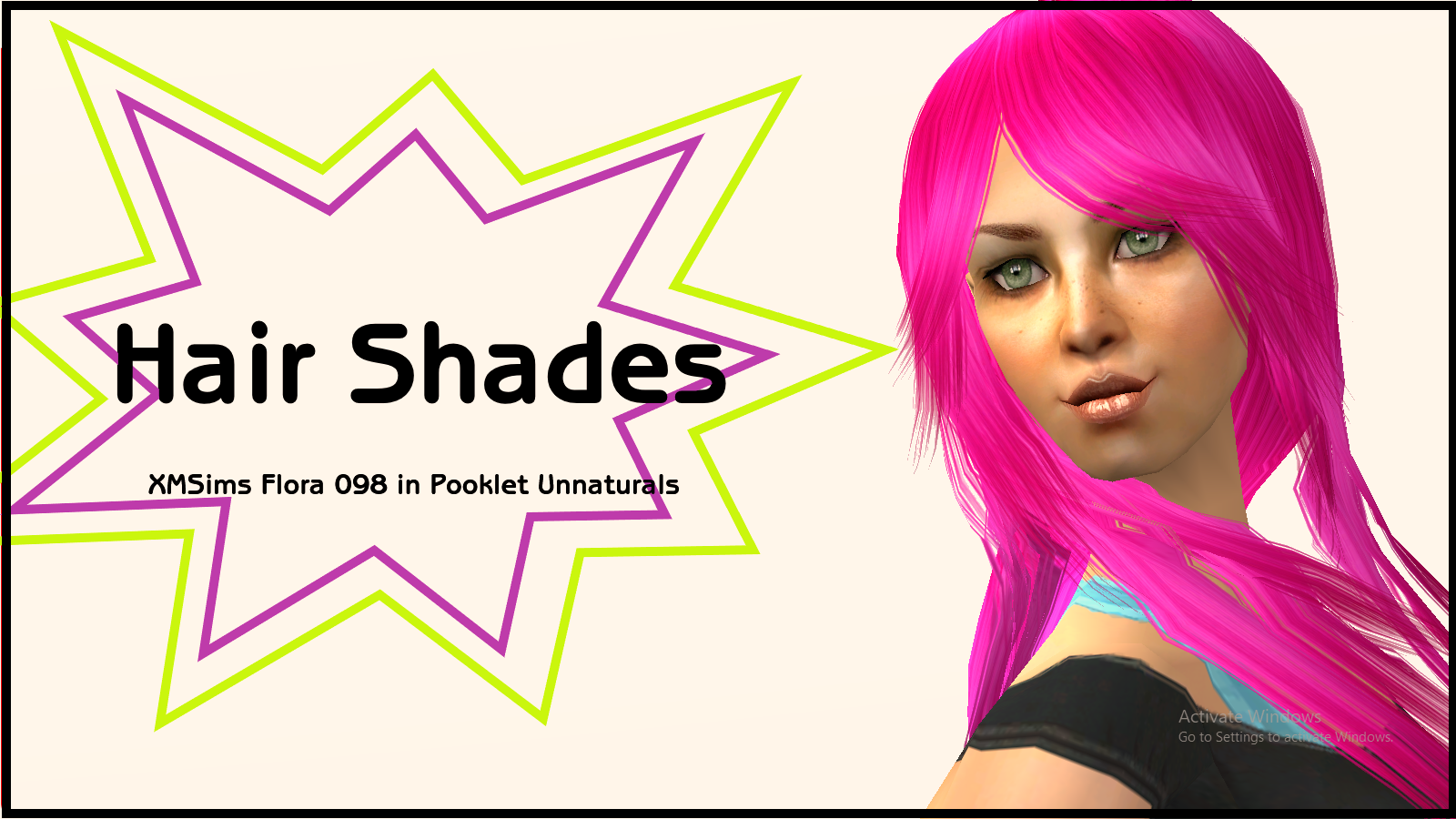Mod The Sims - Hair Shades! - XMSims Flora 098 In 10 Random Pooklet Unnaturals