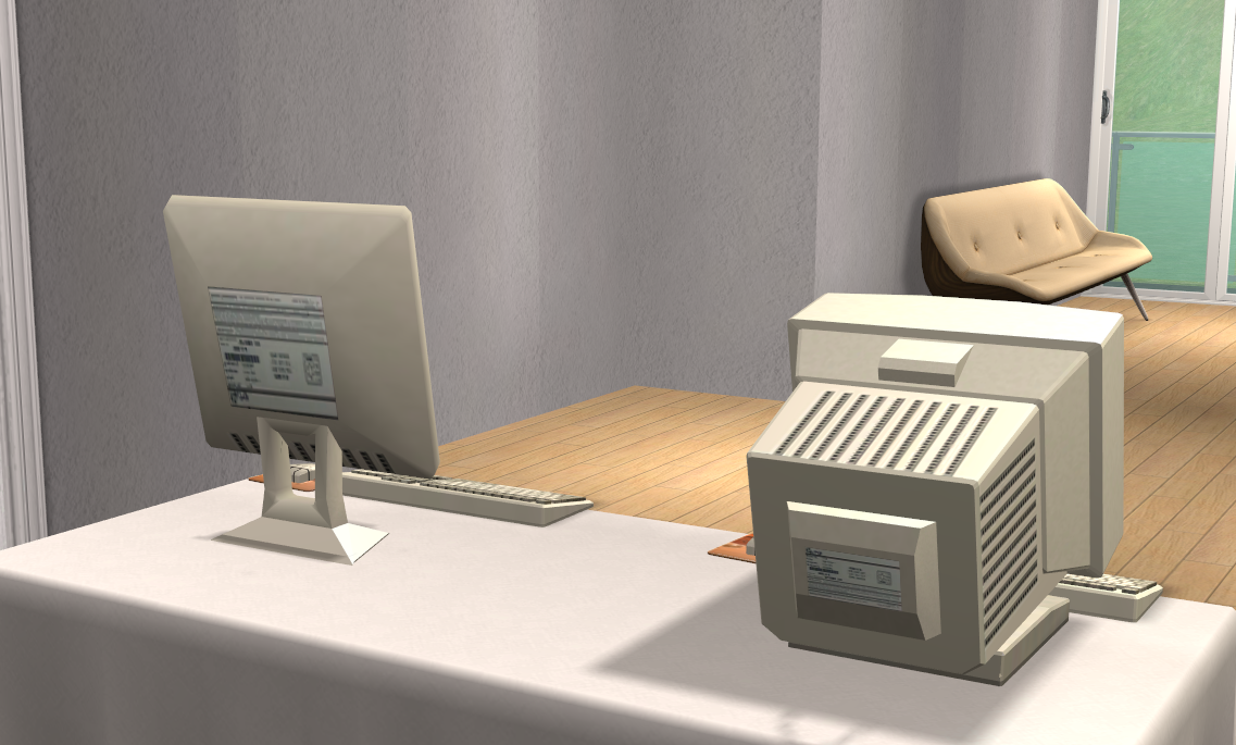 Mod The Sims - Towerless LCD and CRT Computers by ScottyG89