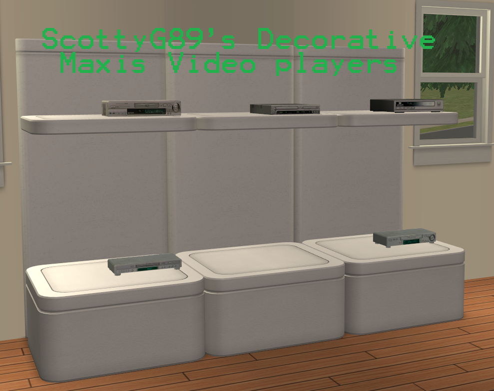 Mod The Sims - ScottyG89's Decorative Maxis Video Players
