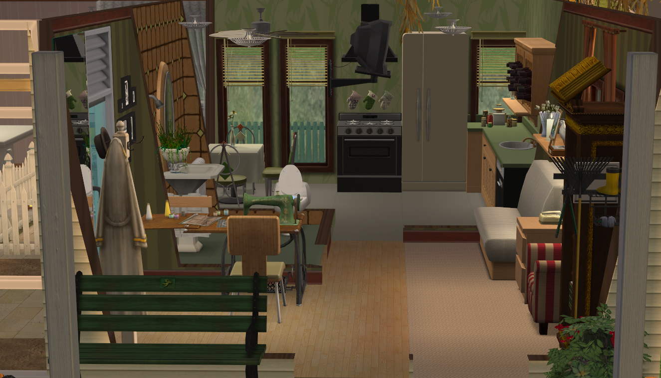 Mod The Sims - Tiny Cottages Conjoined by a Greenhouse