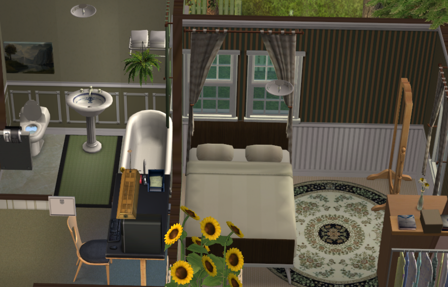 Mod The Sims - Tiny Cottages Conjoined by a Greenhouse