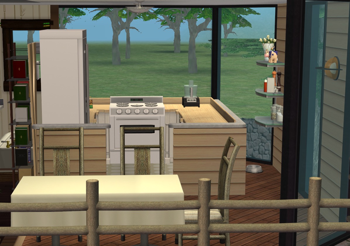 Mod The Sims - 3 Bedroom Cozy Rustic Log Cabin in the Woods