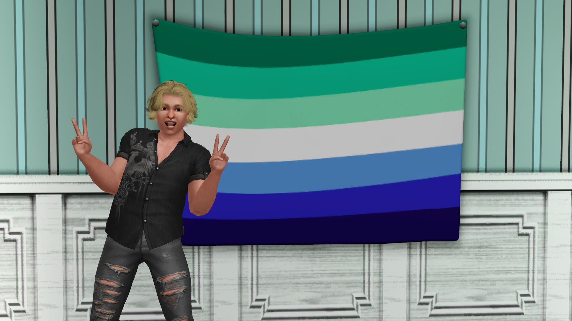 Mod The Sims - Gay Men's Pride Flag