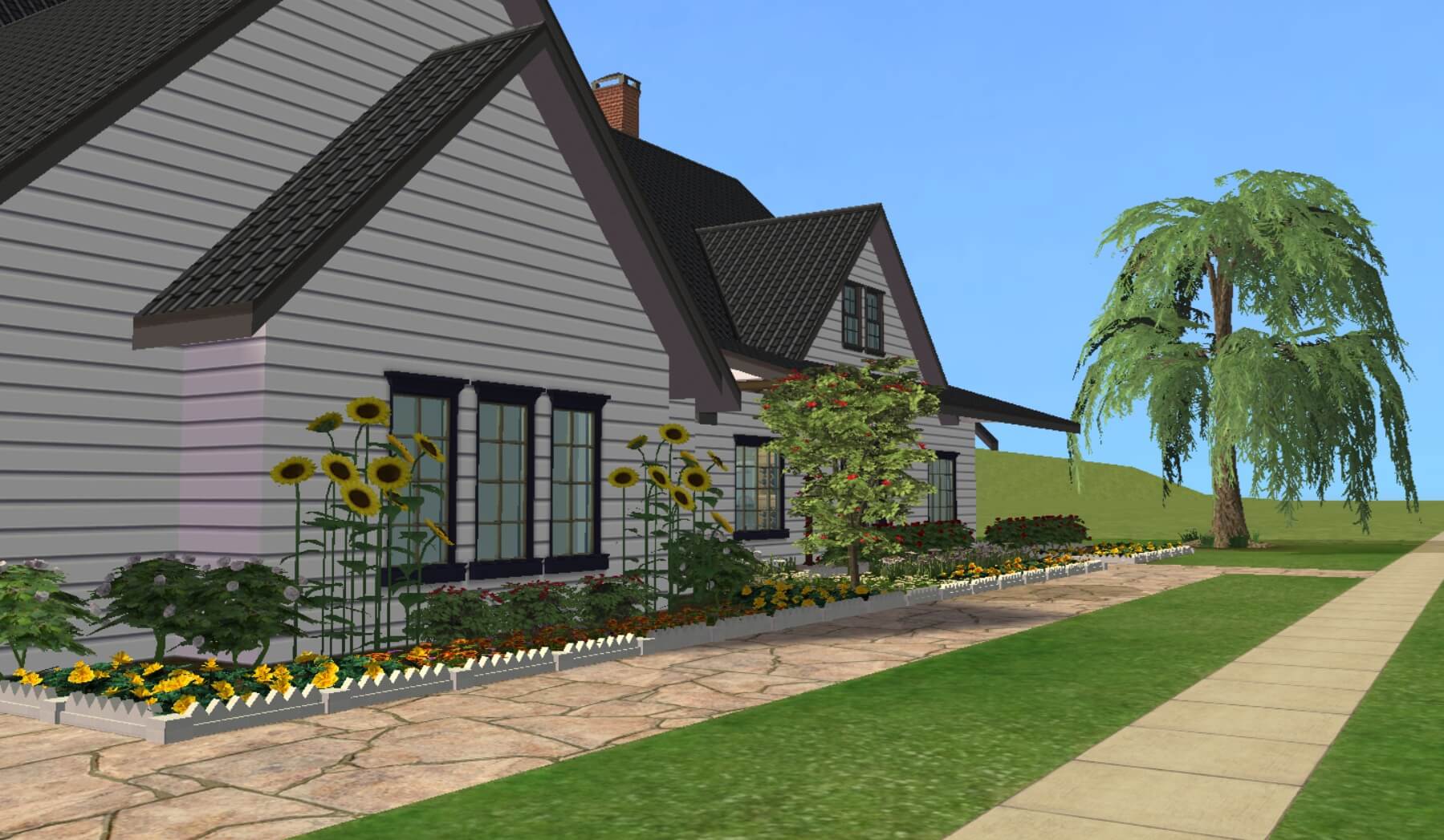 Mod The Sims - 5Bd/3Br -- Corner Lot Modern Country Farmhouse (Plan ...