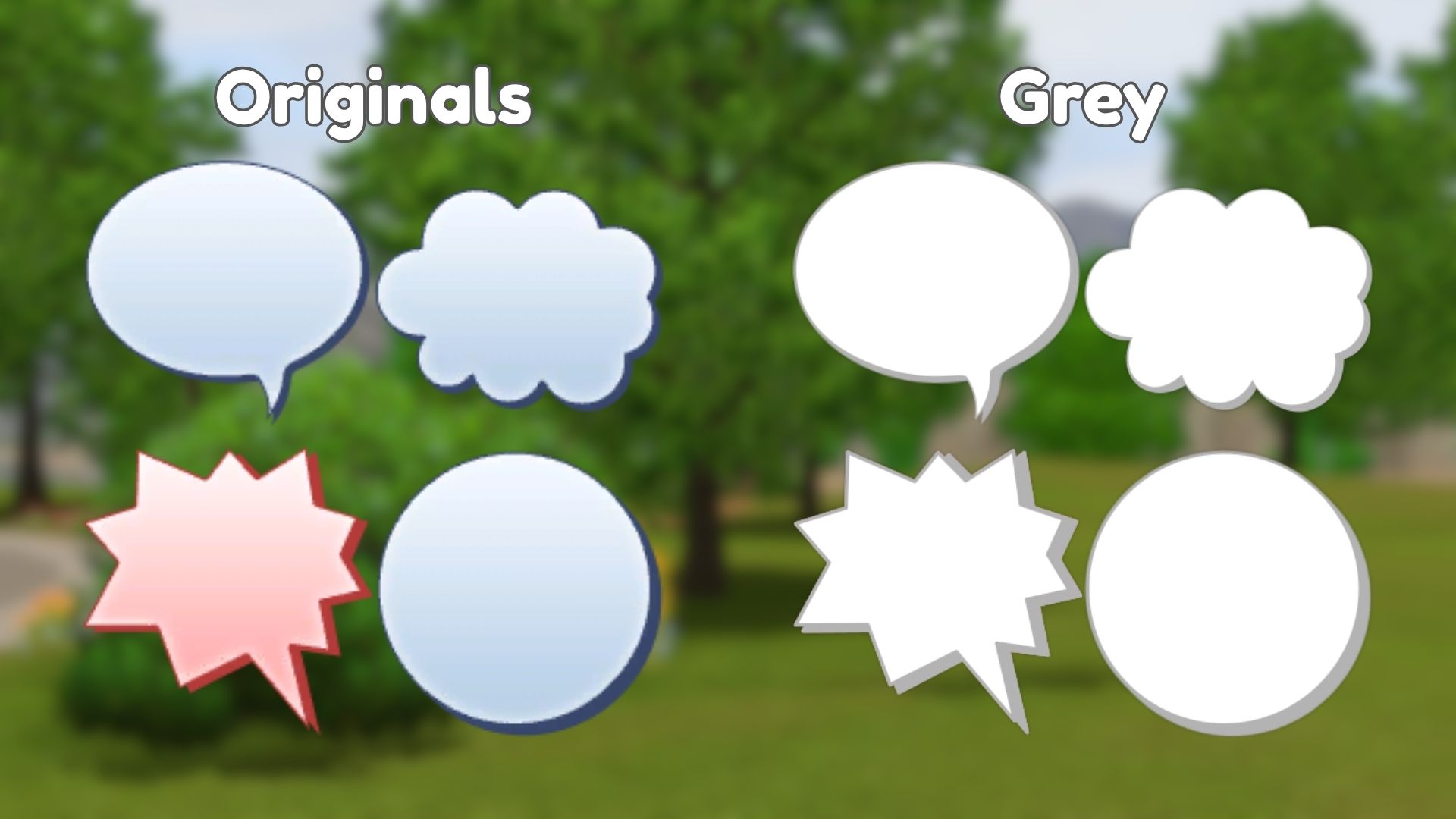 Mod The Sims - Cuter Speech & Thought Bubbles