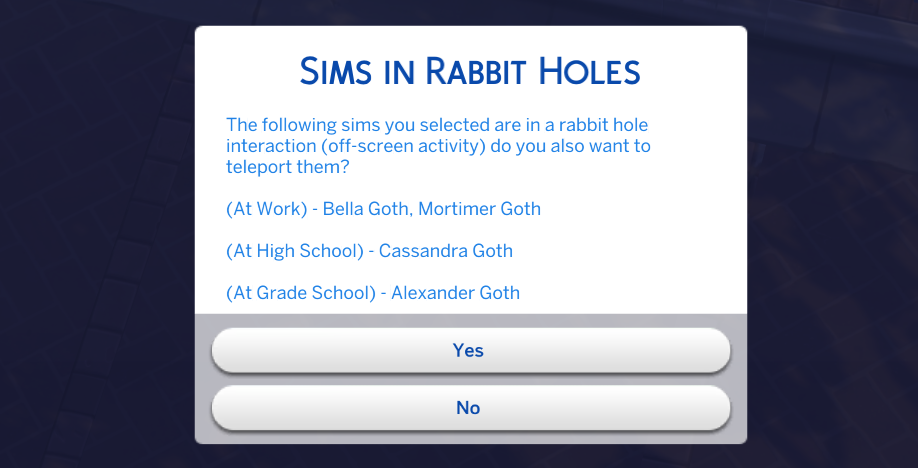 Mod The Sims - Teleport Sims Interactions