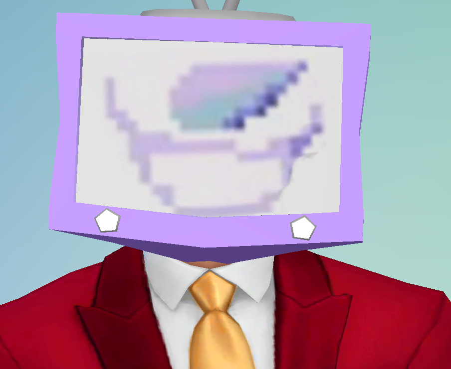 Mod The Sims - DELTARUNE - Tenna Screen for OBJ's TV Head Mod (+ Suit ...