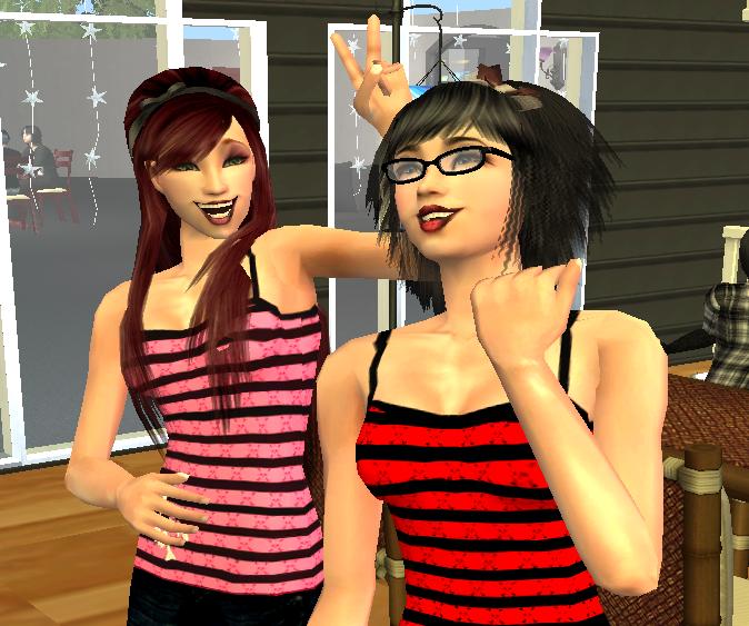 Mod The Sims - 9 Different Colored Skull Print Tanks