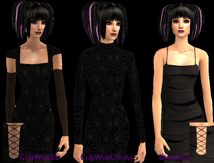 Mod The Sims - ~Dark Secrets~Six Gothic Dresses~