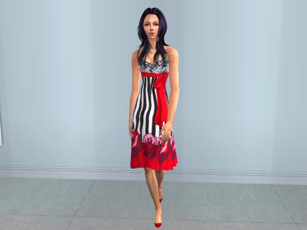 Mod The Sims - Red Roses Dress