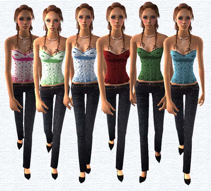 Mod The Sims - Springday outfits (6 colors)