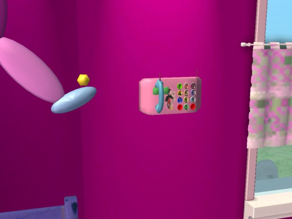 Mod The Sims - New Mesh-Wall phone for children