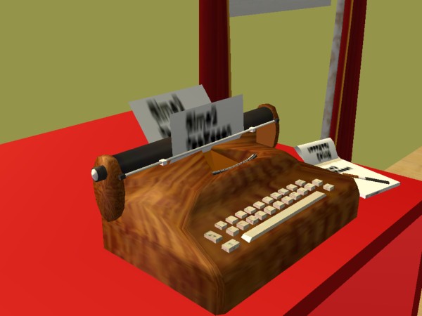 Mod The Sims - New Mesh-Typewriter for children!