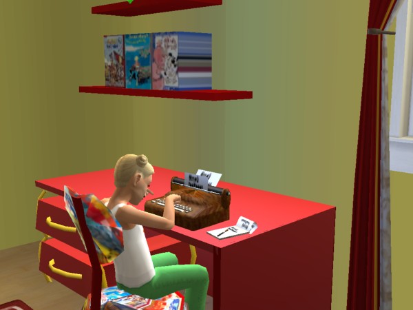 Mod The Sims - New Mesh-Typewriter for children!