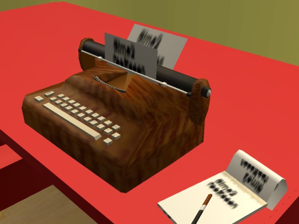 Mod The Sims - New Mesh-Typewriter for children!