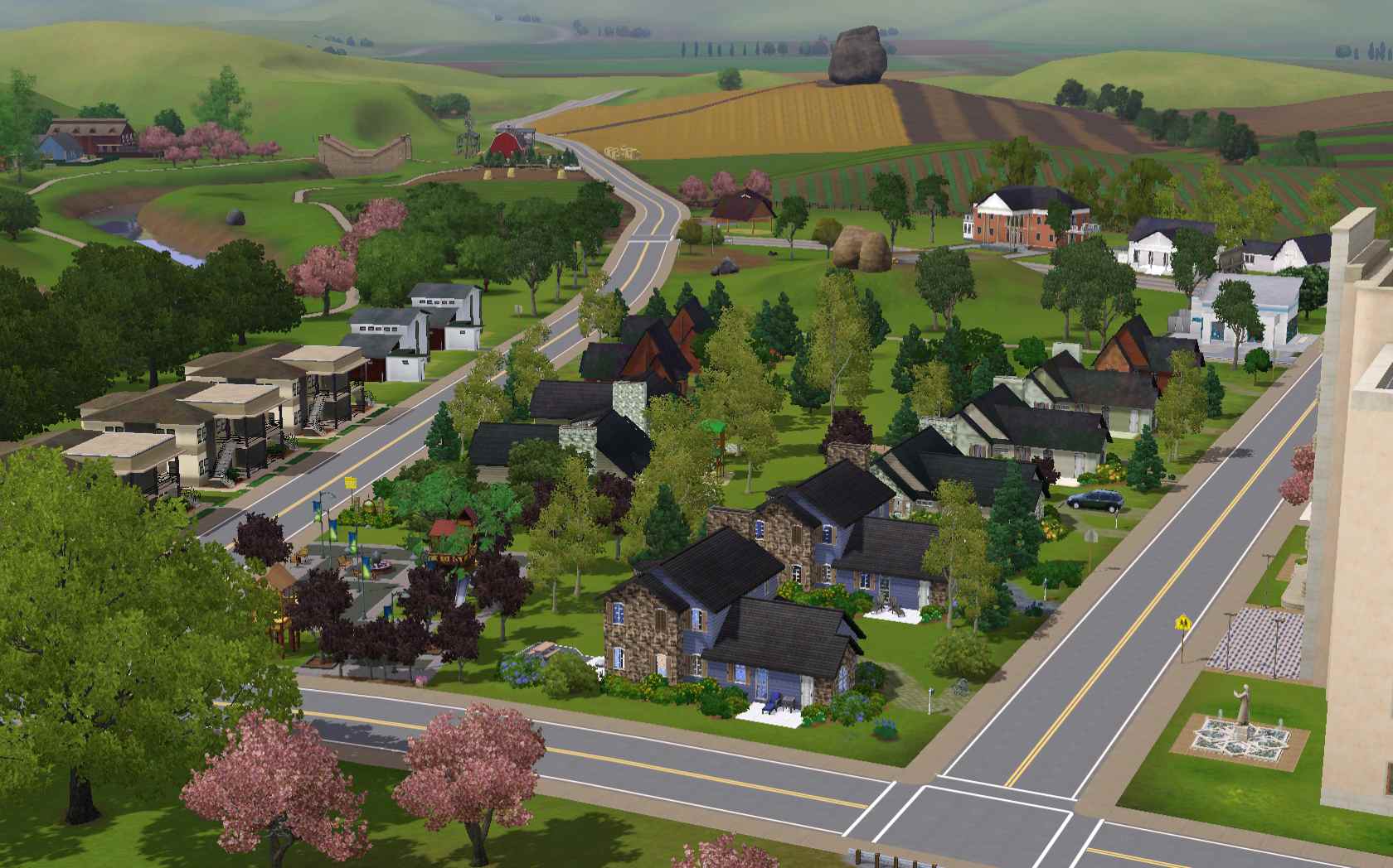 Mod The Sims - Simburbia - Something for Everyone! All Playable Lot ...