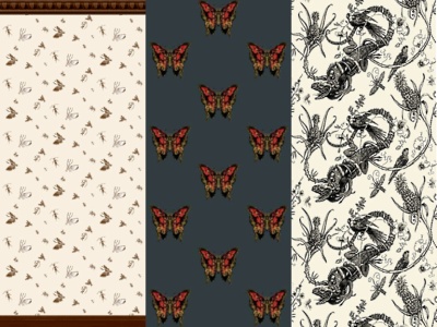 Mod The Sims - Timorous Beasties "Insects and Animals" Wallpaper Collection