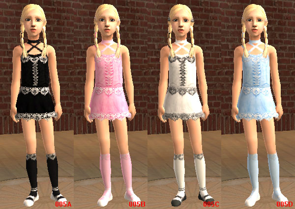Mod The Sims - Gothic Loli dresses