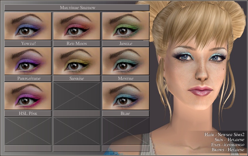 Mod The Sims - Eye Palettes - 4 Sets of Eye Shadow
