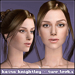 Mod The Sims - Keira Knightley - two different looks