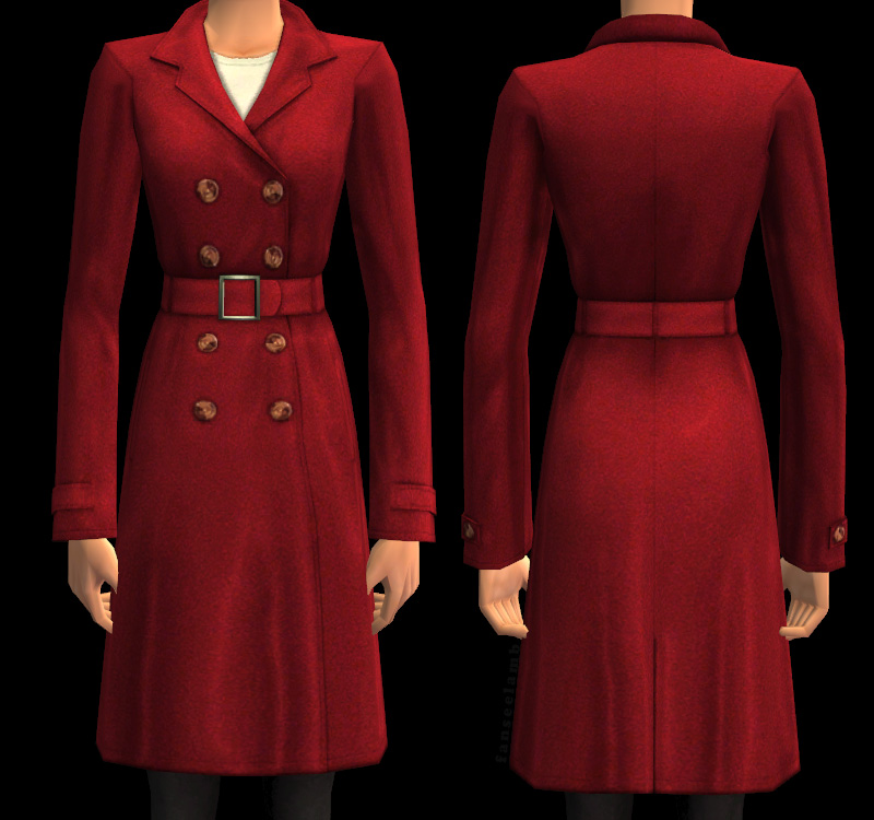 Mod The Sims - 5 Classically Elegant Wool Coats for Ladies